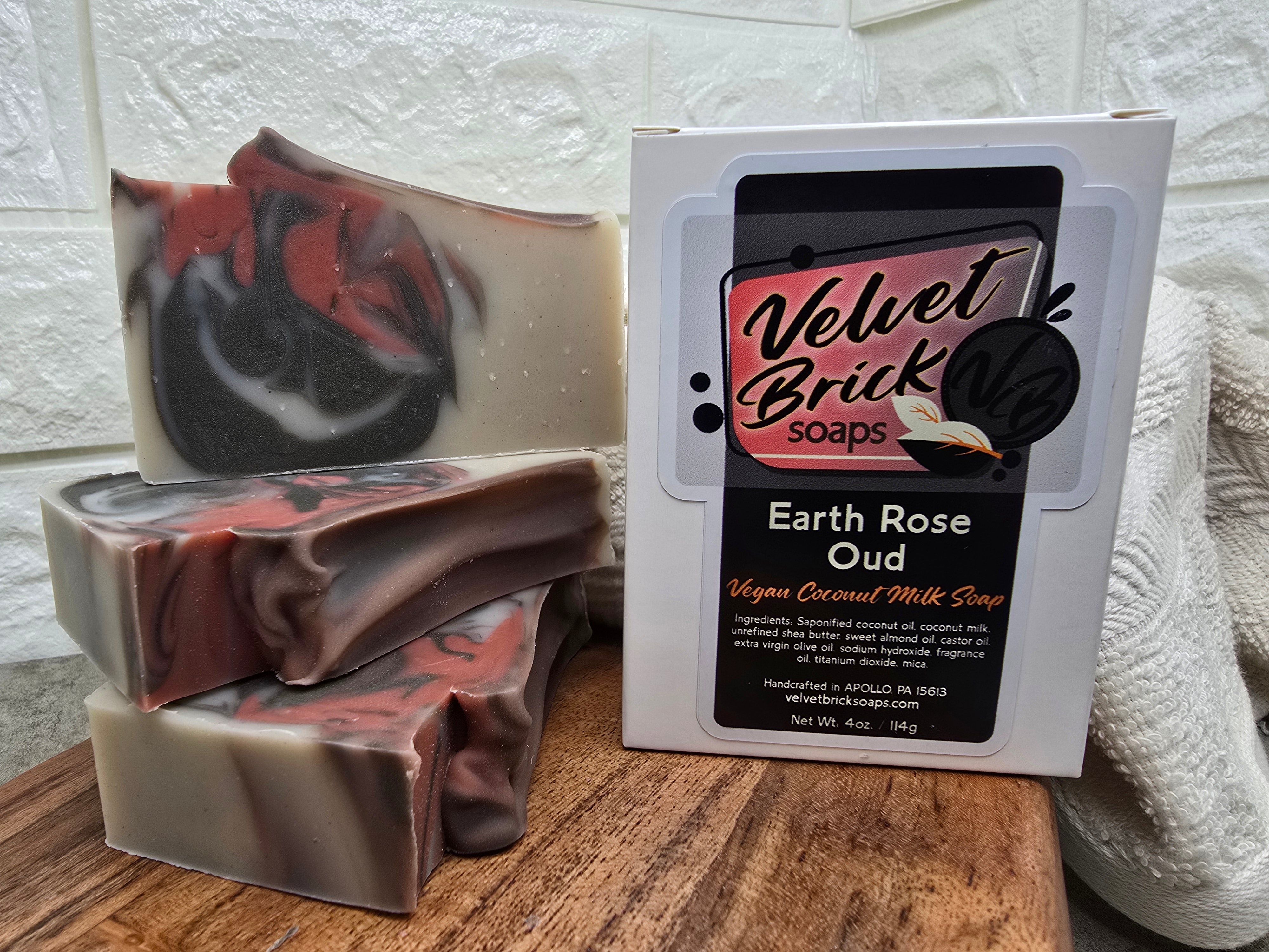 Earth Rose Oud 4oz. Coconut milk Soap – Velvet Brick Soaps