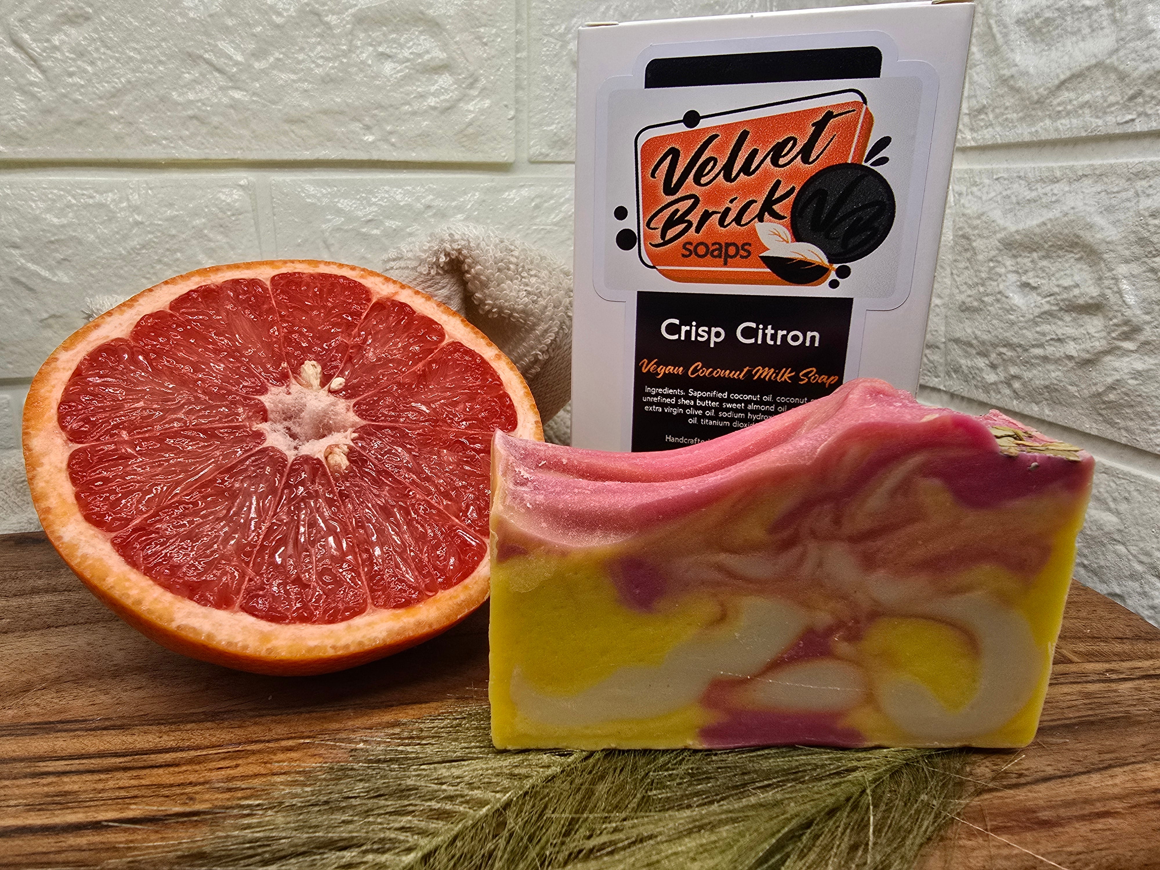 Crisp Citron Coconut Milk Soap 4oz. – Velvet Brick Soaps