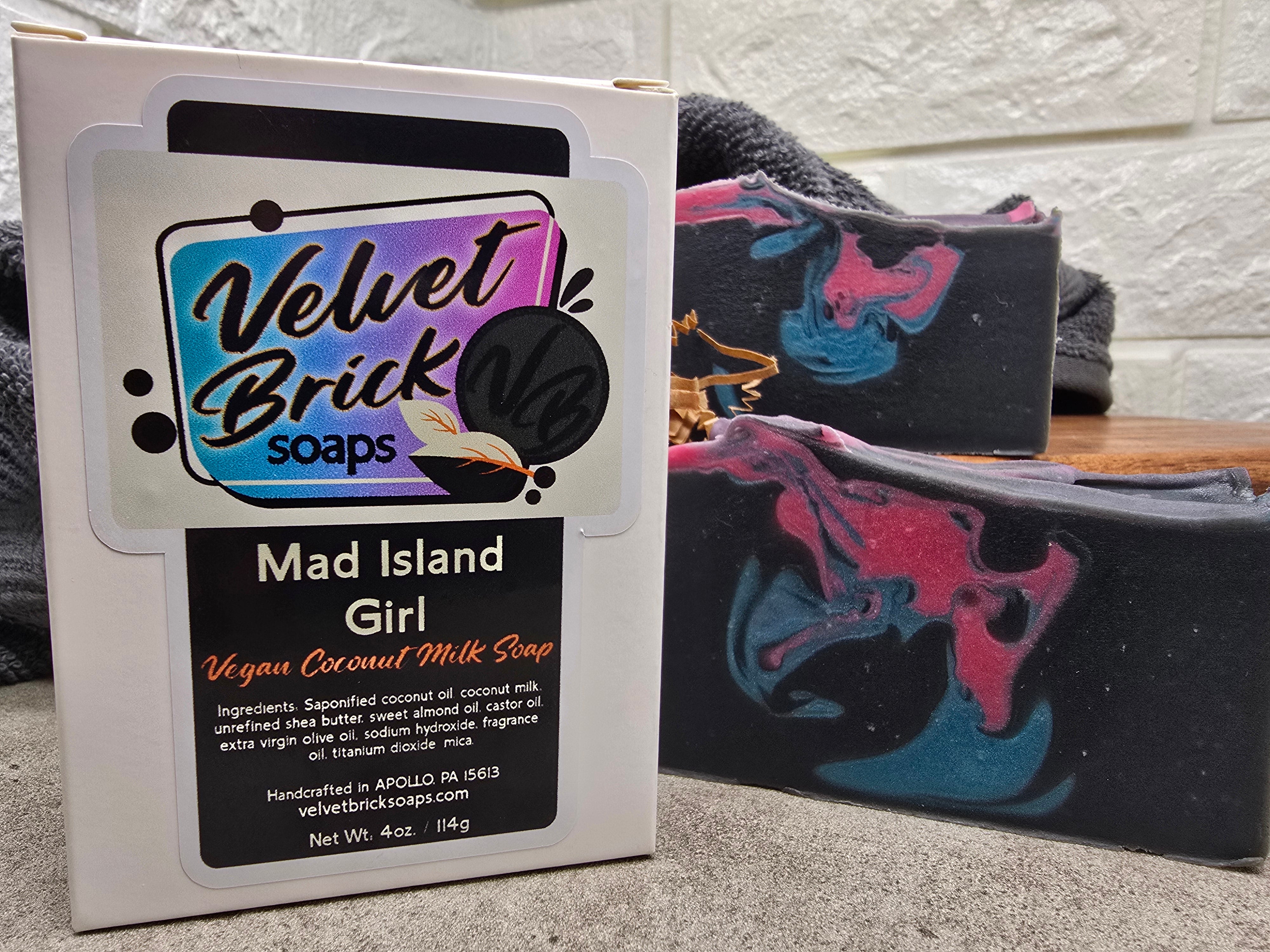 Mad Island Girl Coconut Milk Soap 4oz – Velvet Brick Soaps